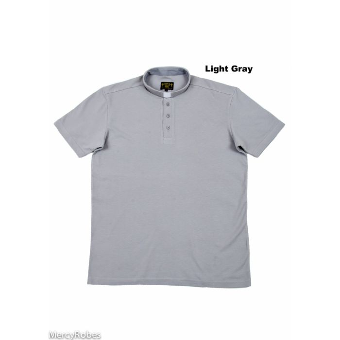 light grey mens polo shirt