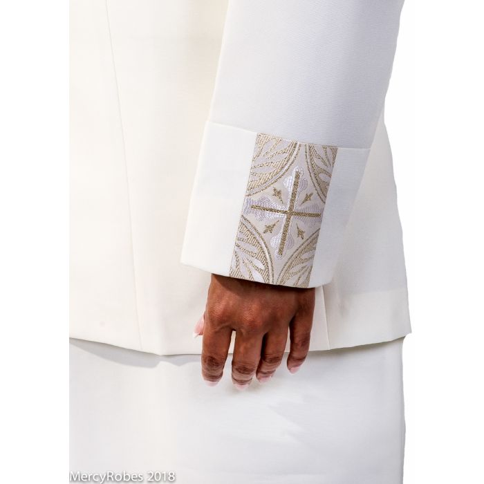 Womens Clergy Jacket With Skirt Style LC010 (Cream/3Rd Gold Womens Clergy Jacket With Skirt Style LC010 (Cream/3Rd Gold