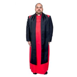 Traditional Bishop Scarf (Black) - Elegant Religious Accessory for Clergy