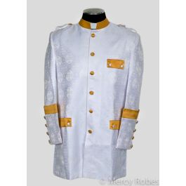 Clergy Jacket Style CJ041 (White LT/Gold)