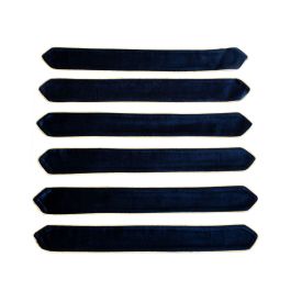 Doctoral Bars 019 (Navy Suede Velvet/Gold)