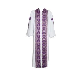 Pulpit Robe Style Mercy2024-0306 (White/Purple-Gold 4th LT)