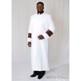 Clergy Robe Style Exd167 (White/Black/Red Liturgical)