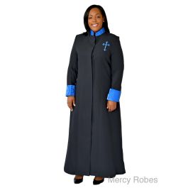 Womens Robe Style #LR127 (Navy Blue/Royal LT)