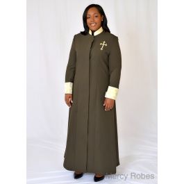 Womens Robe Style LR127 (Dark Green/Gold LT)