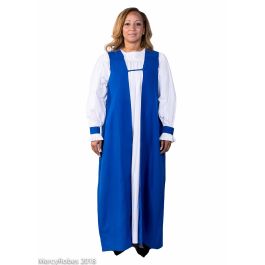 Womens Traditional Chimere - Elegant Royal Blue Design for Timeless Style