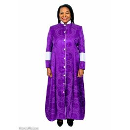 Womens Clergy Robe Style Victoria (Purple LT/White)