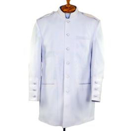 Clergy Jacket 010 - Elegant White Clergy Attire for Special Occasions