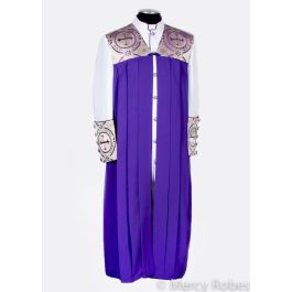 Bishop Robe with Purple/Gold Liturgical Chimere Style 2016 - Elegant ...