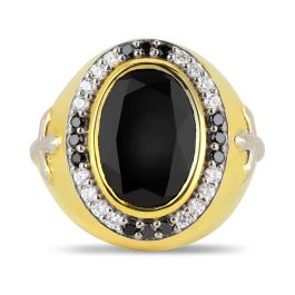 Mens Clergy Pastor Ring Style MRG2223 (G-Black)