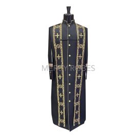 Mens Robe Style Emb125 (Black/Gold)