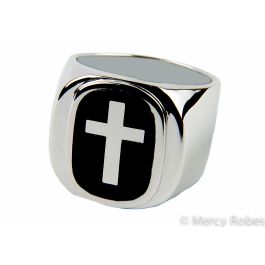 Mens Pastors Clergy Ring Style Subs873 (S Black)