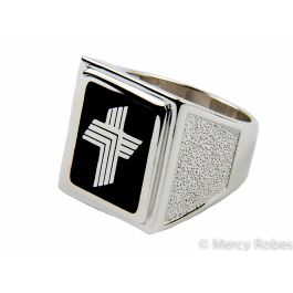 Mens Pastors Clergy Ring Style Subs877 (S Black)