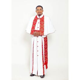 Mens Robe Style Mercy012024 (White/Red-Gold LT)