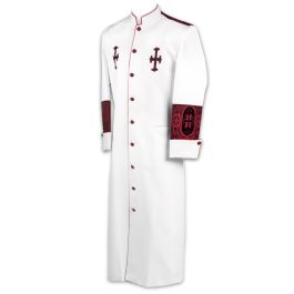 Robe Style Bae119(A) White With Black/Red Liturgical