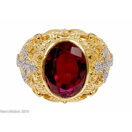 Mens Clergy Apostle Ring Style Mrg2028 (G R) with Red Ruby Elegance