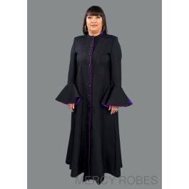 Womens Robe Style LR205 (Black/Purplelt)