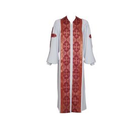Pulpit Robe Style Mercy2024-0306 (White/Red-Gold 4th LT)