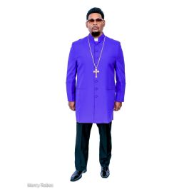 Clergy Short Robe Style Jacket CSR001 (Roman Purple)