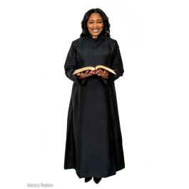 Womens Anglican Cassock Robe With Band Cincture - Elegant Black Design ...
