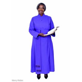 Womens Anglican Cassock Robe With Band Cincture (Roman Purple)