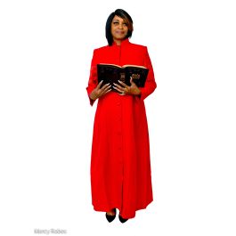 Womens Robe Style Lr6000 - Red With Bars for Ultimate Comfort and Style