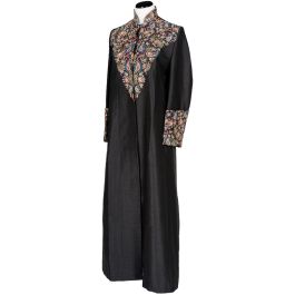 Womens Clergy Robe Style Zardozi Emb2025 (Black)