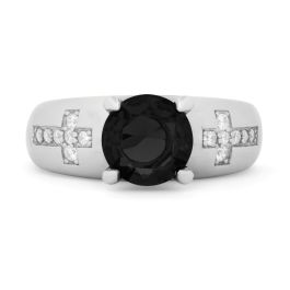Womens Pastor Clergy Ring Style SUBS998 (S Black)